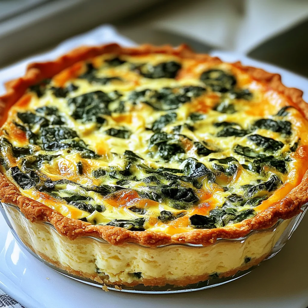 Cottage Cheese & Spinach Crustless Quiche - Chef and Press